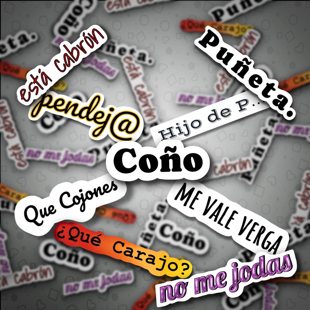 Spanish Curse Word Bundle of 9 Stickers, Puerto Rico Curse Word Sticker ...