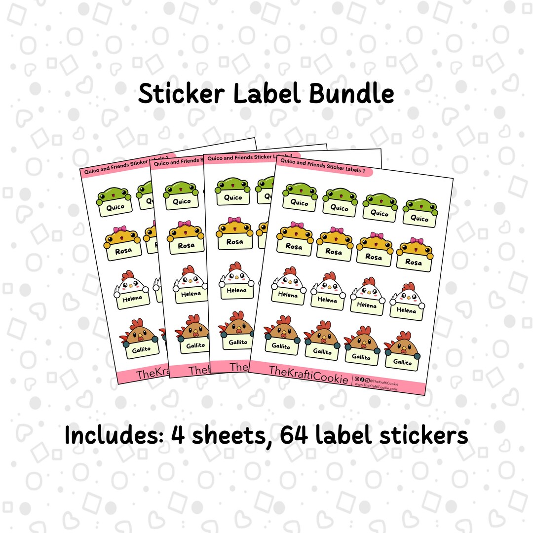 Cute Animal Kid Name Label Bundle, Kids Labels for School, Daycare ...