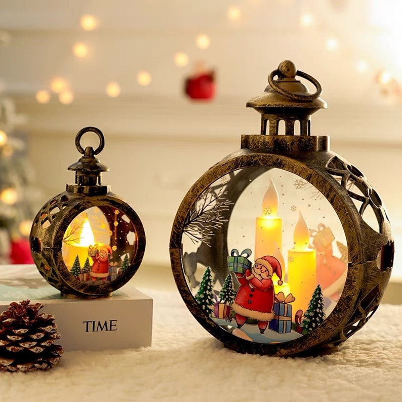 LED Christmas Lights Decoration Electric Candle Light With Santa Claus ...