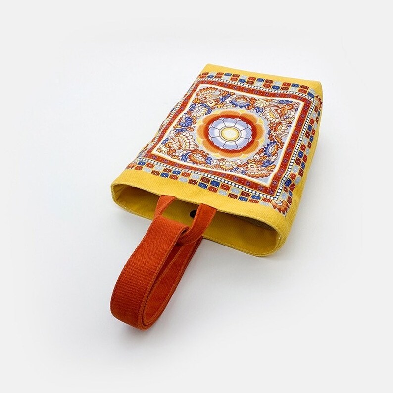 Chinese Themed Dunhuang Caisson Buddha Building Logo Canvas Bag Bucket ...