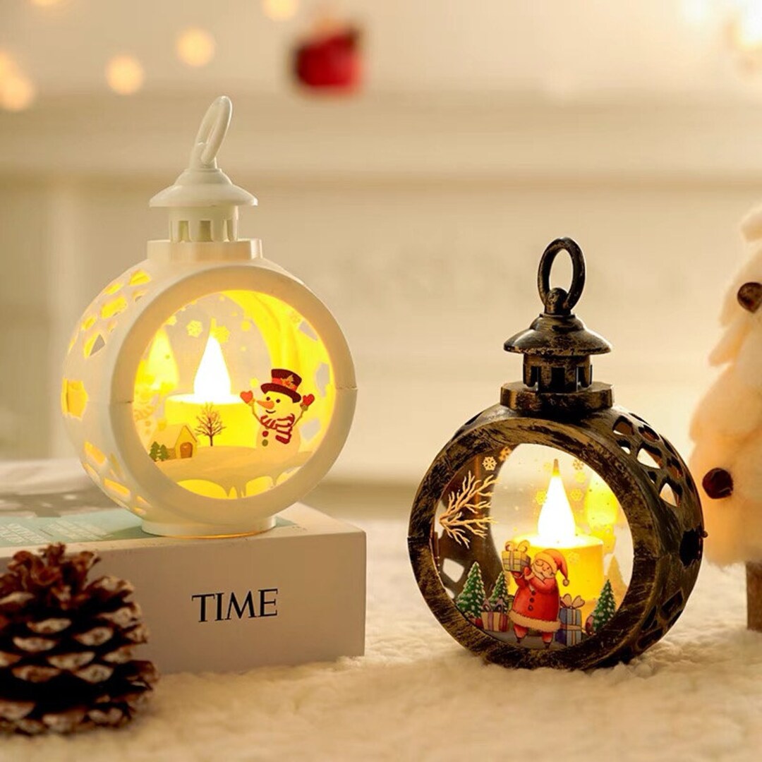 LED Christmas Lights Decoration Electric Candle Light With Santa Claus ...