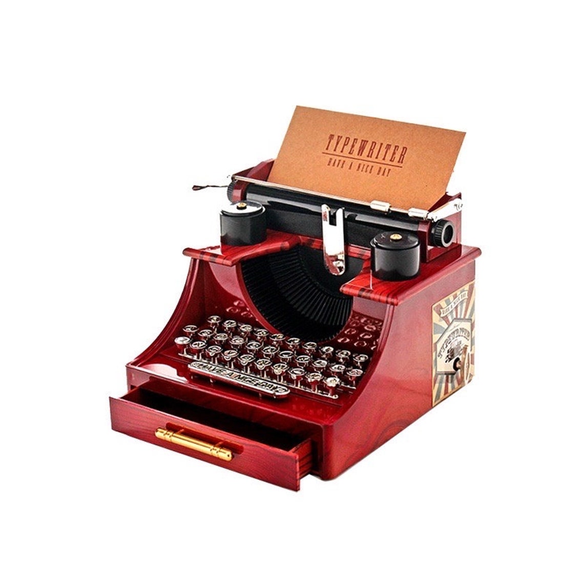 Mini Typewriter Music Box as Gift or Home Furnishings - Etsy