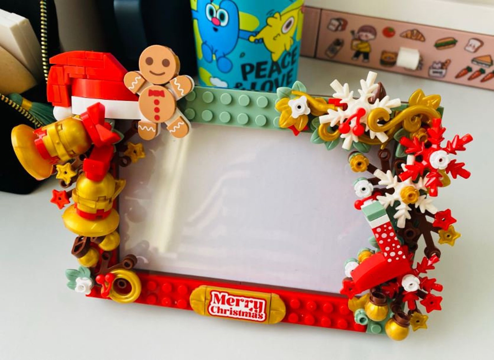 Christmas DIY Building Blocks Photo Frame 4R Photo for Housewarming ...