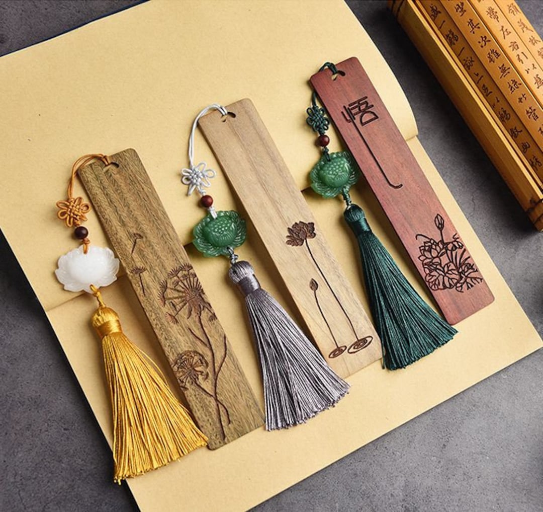 Ancient Sandalwood Bookmark in Chinese Painting Design Suitable for ...