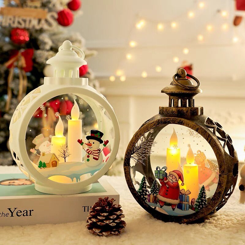 LED Christmas Lights Decoration Electric Candle Light With Santa Claus ...