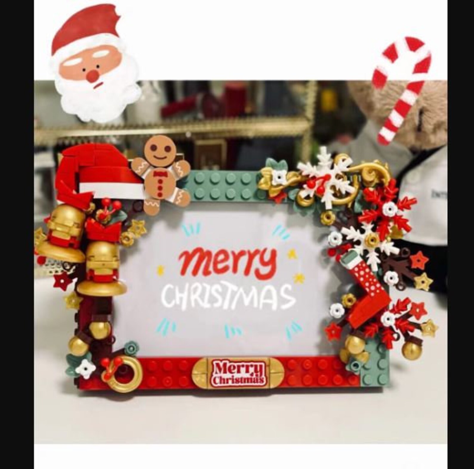 Christmas DIY Building Blocks Photo Frame 4R Photo for Housewarming ...