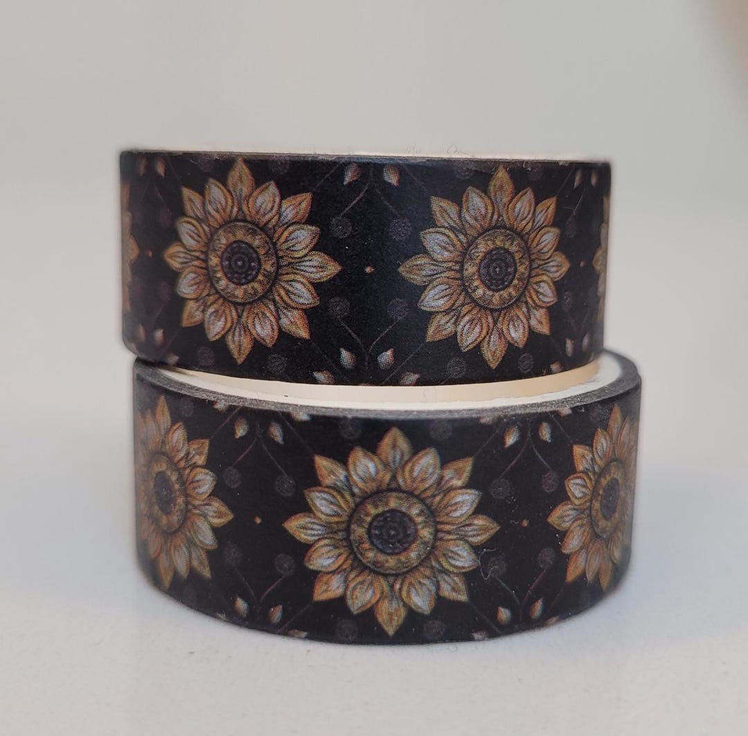 Sunflower Washi Tape, Scrapbooking, 2m Length/15 Mm Wide, 1 Full Roll ...