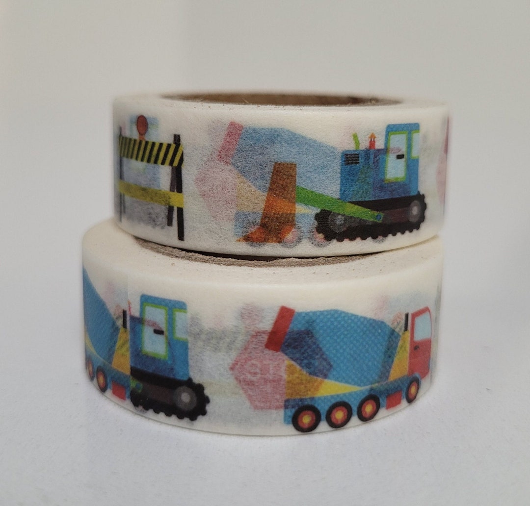 Construction Themed Washi Tape, Scrapbooking, 10m Length/15 Mm Wide, 1 ...