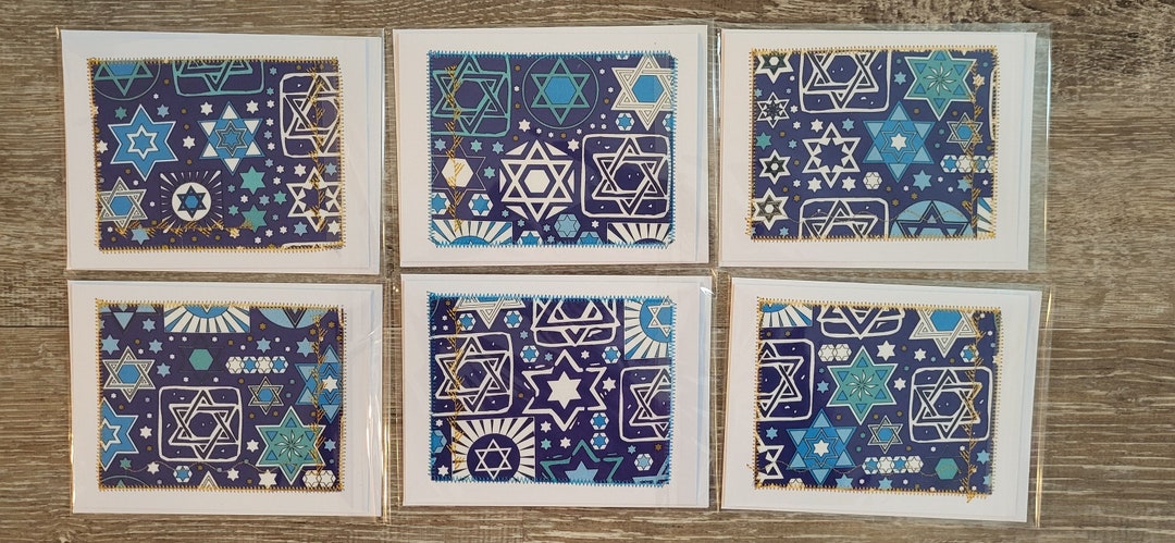 Quilted Star of David Cards - Etsy