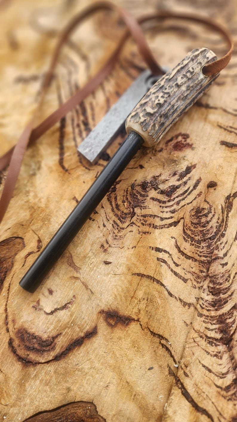 Ferro Rod With Antler Handle. Hand Made Striker. - Etsy
