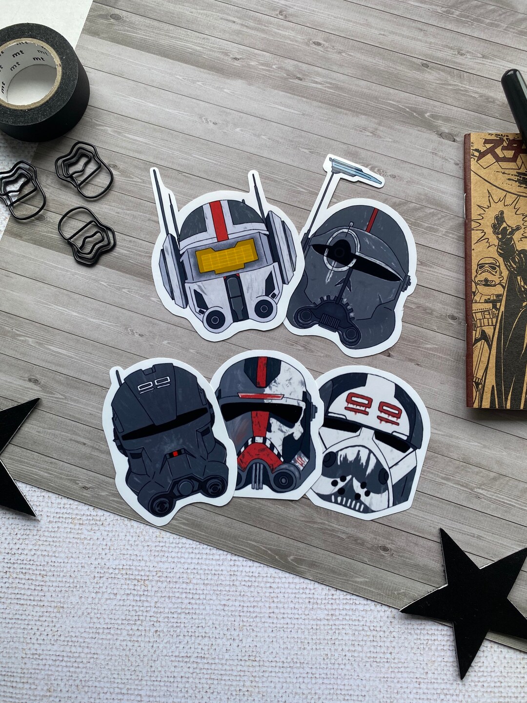 Defective Clone Helmets TBB TCW Stickers Decals STAR - Etsy