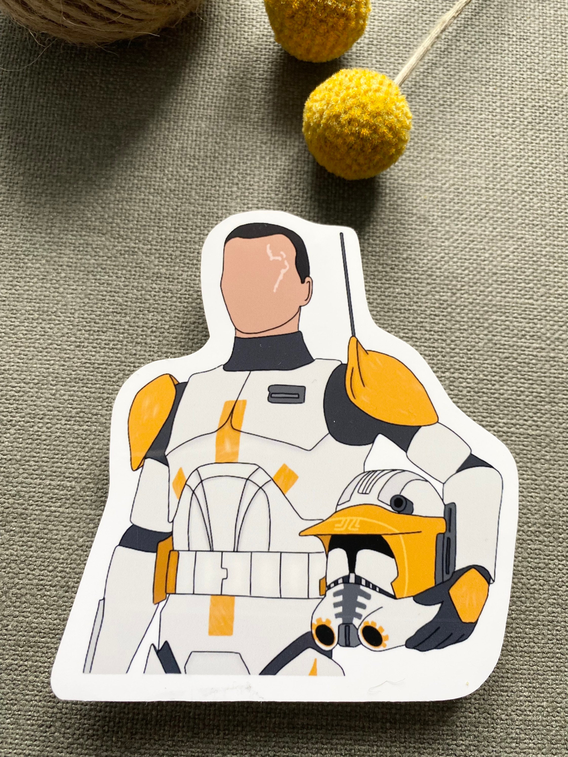 Commander in Yellow TCW Sticker Decal STAR - Etsy