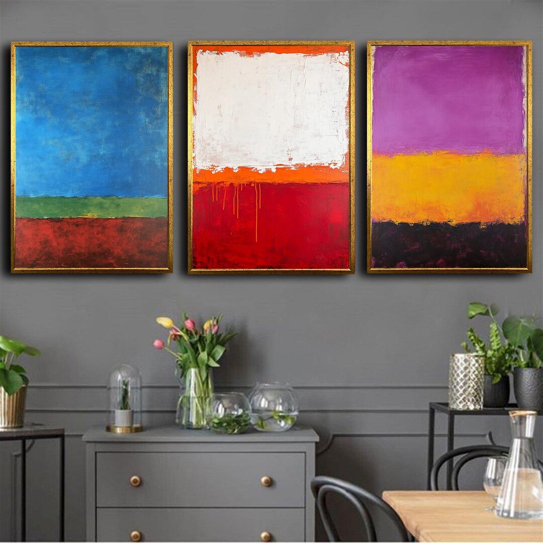 Mark Rothko Canvas Set - Mark Rothko Canvas Print Set of 3 - Modern ...