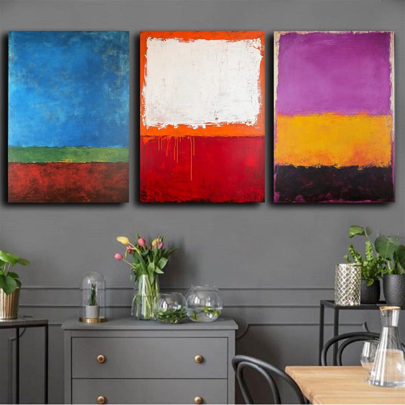 Mark Rothko Canvas Set Mark Rothko Canvas Print Set of 3 Modern ...