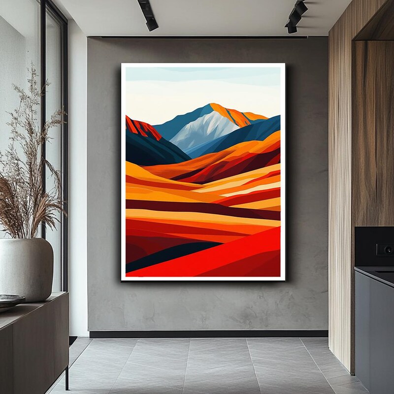 Abstract Mountain Art - Etsy