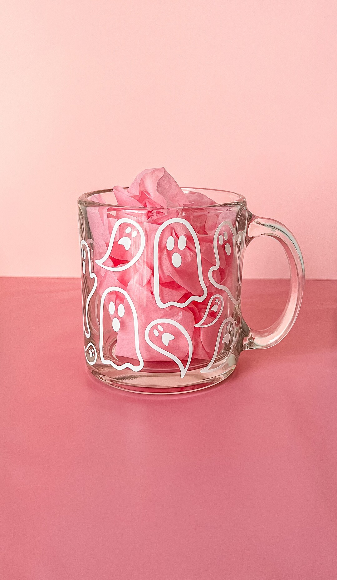 Ghost Mug Glass Ghost Mug Halloween Glass Mug Halloween - Etsy