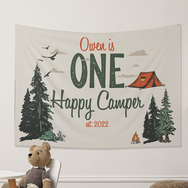 One Happy Camper Banner - Etsy