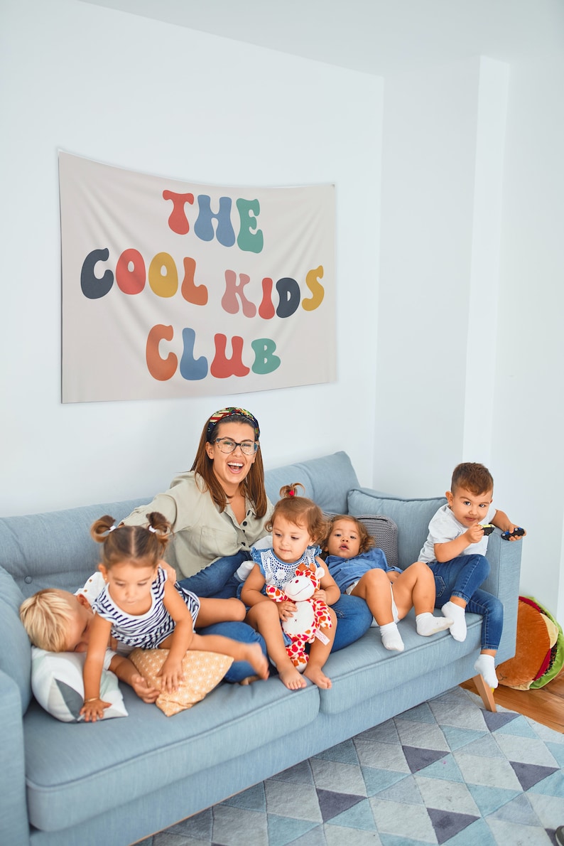 The Cool Kids Club Flag Play Room Decor Playroom Sign Play All - Etsy ...