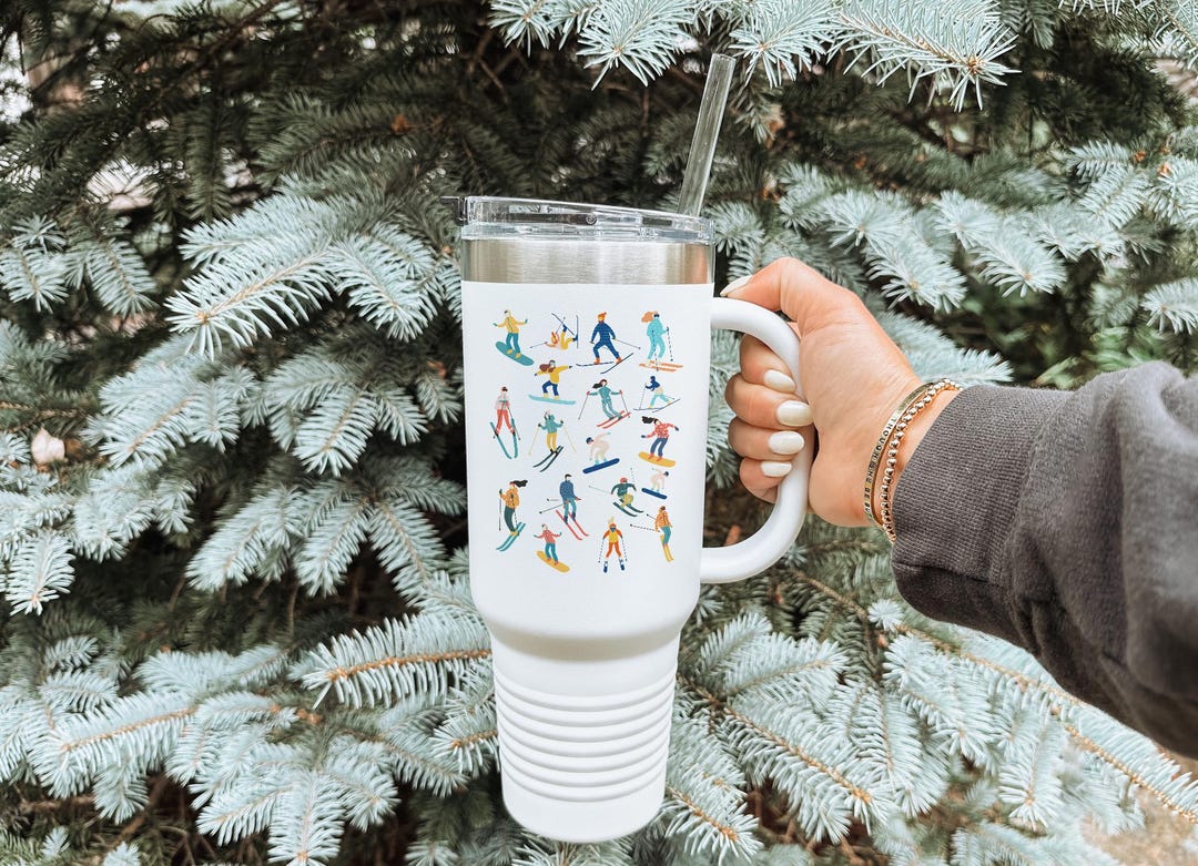 Insulated Tumbler Ski Tumbler Skiing Mug Ski Mug Ski Themed Gifts Ski ...