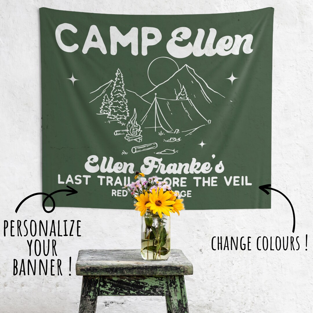 CUSTOM Tapestry Camp Bachelorette Banner Bachelorette Decor Custom ...
