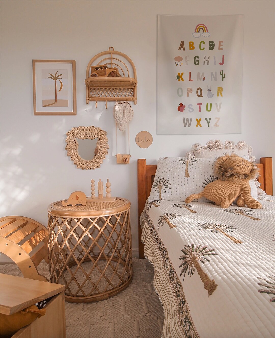 Animal Alphabet Tapestry Boho Classroom Decor Alphabet Poster - Etsy