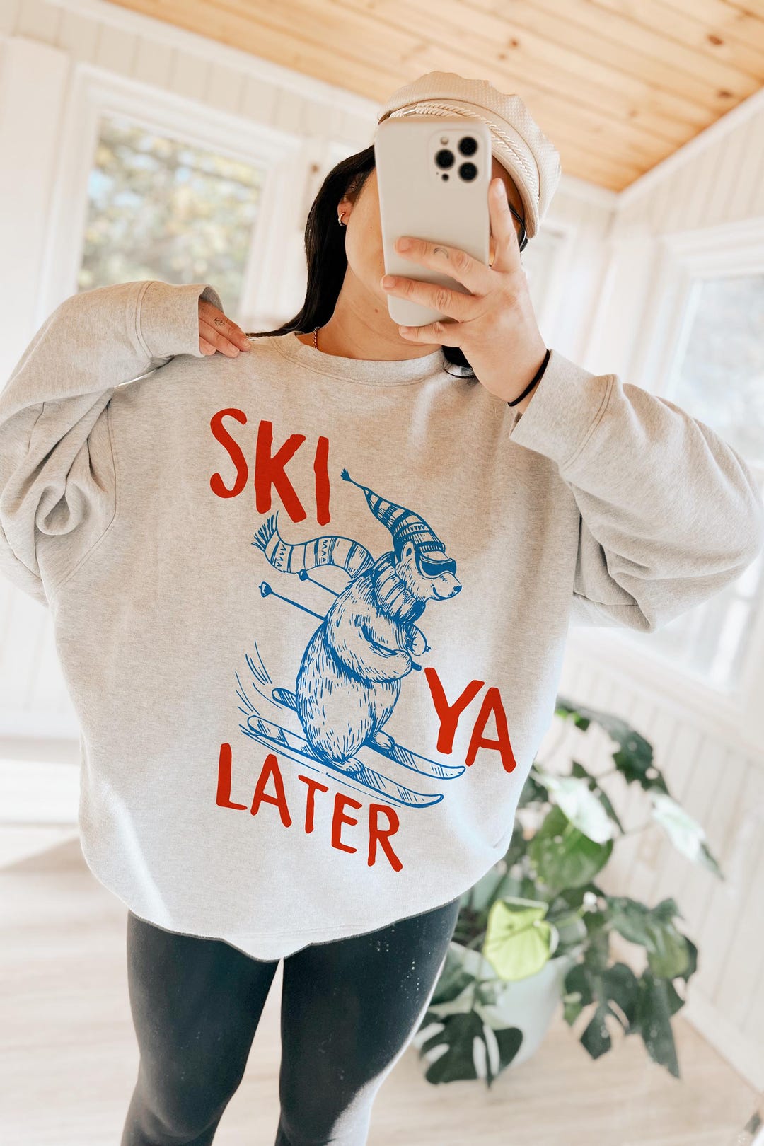 Ski Ya Later Sweatshirt Skiing Sweatshirt Apres Ski Sweater Polar Bear ...