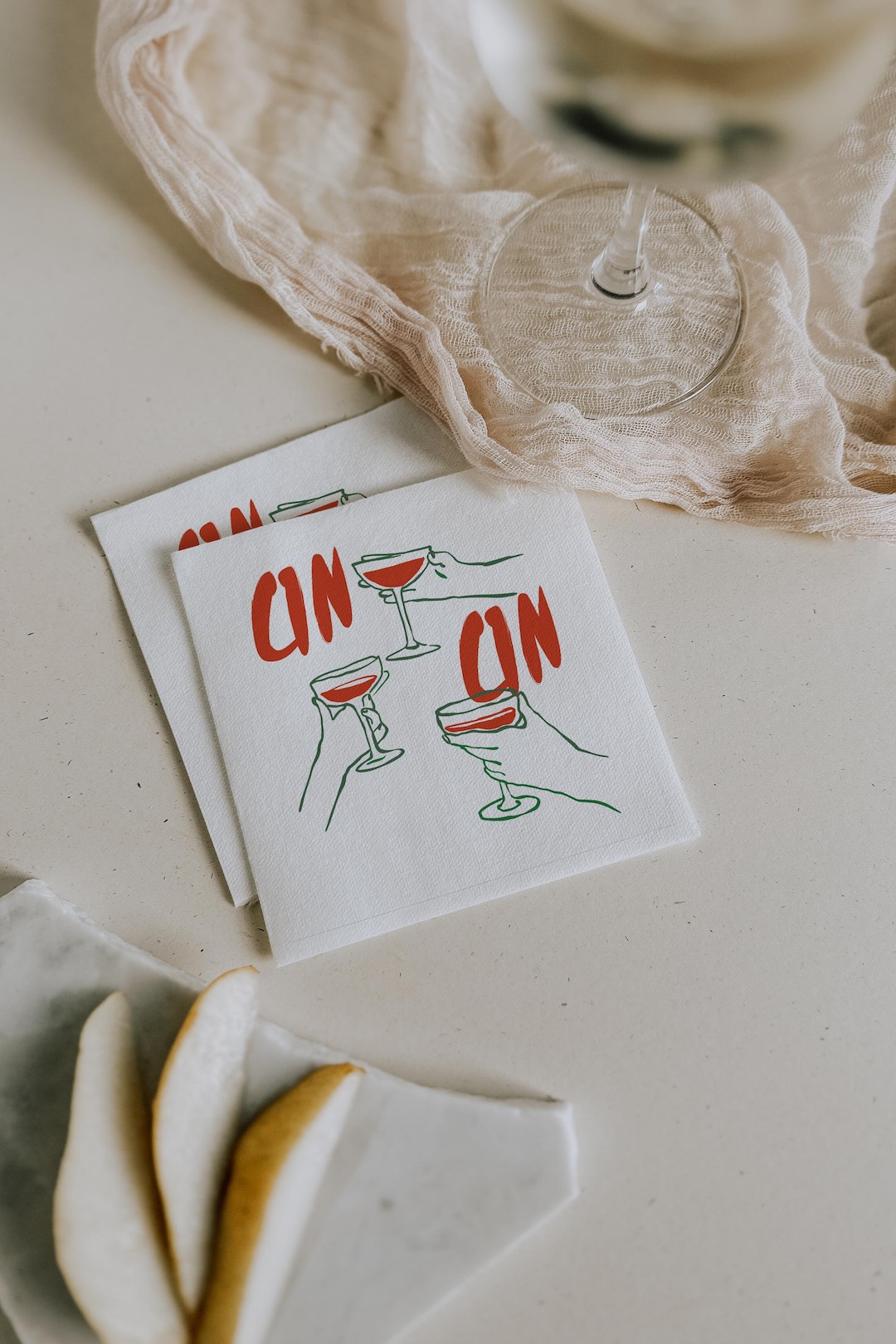 Cin Cin Napkins Italian Summer Napkin Italian Party Decor Pasta Party ...