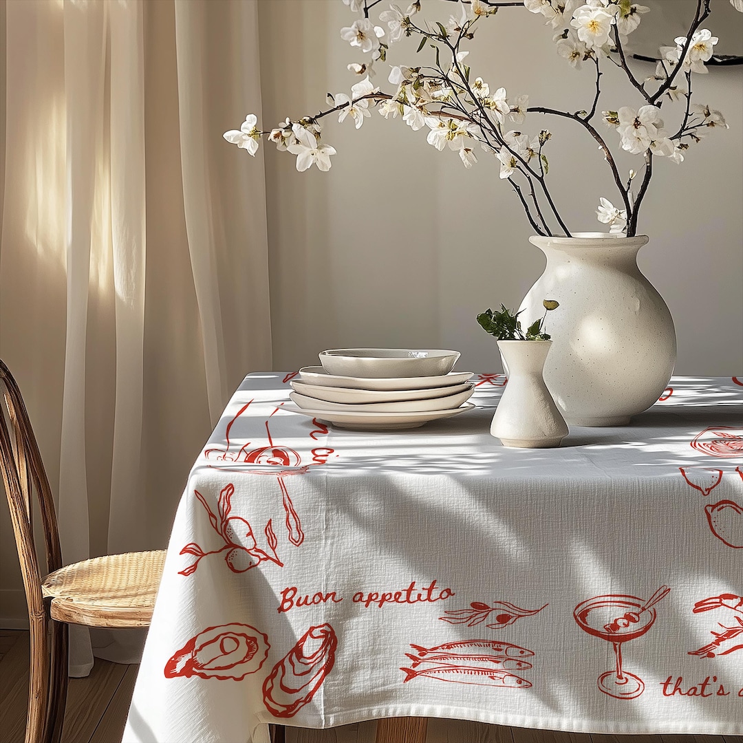 Italian Summer Tablecloth Italian Wedding Decor Italian Dinner Party ...