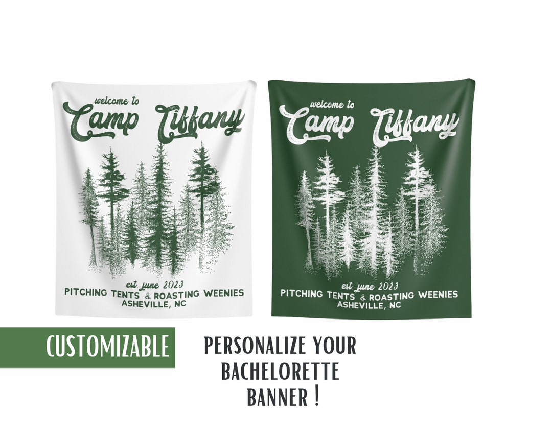 CUSTOM Tapestry Camp Bachelorette Banner Bachelorette Decor Custom ...