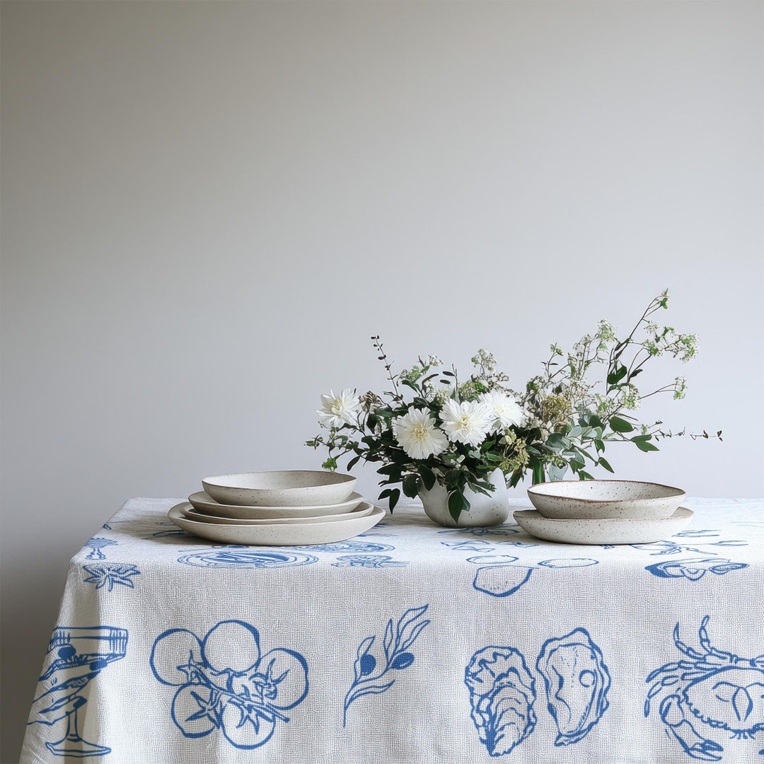 Hand Drawn Tablecloth Italian Summer Tablecloth Italian Theme ...