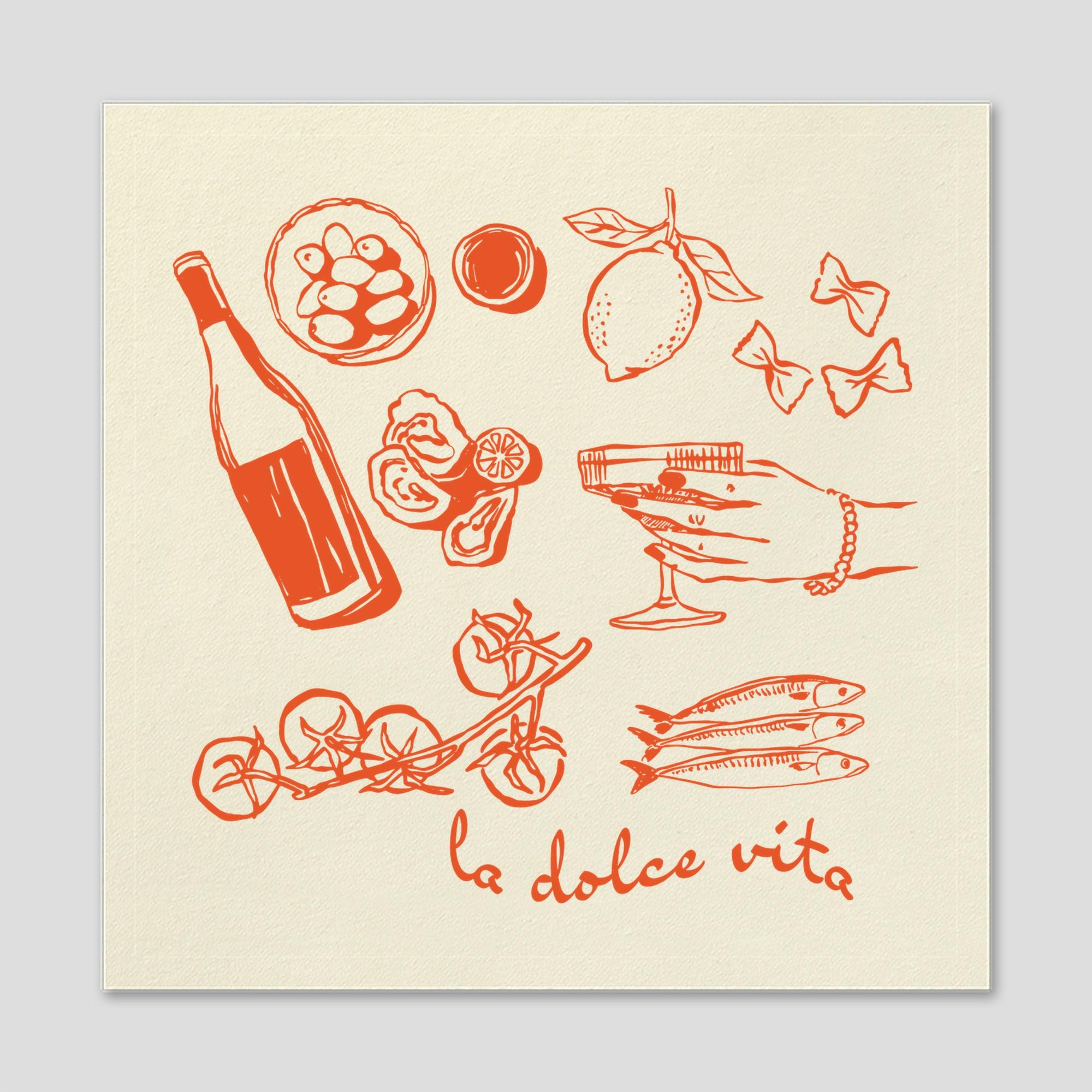 Italian Summer Napkin Italian Summer Bachelorette Decor Pasta Party ...