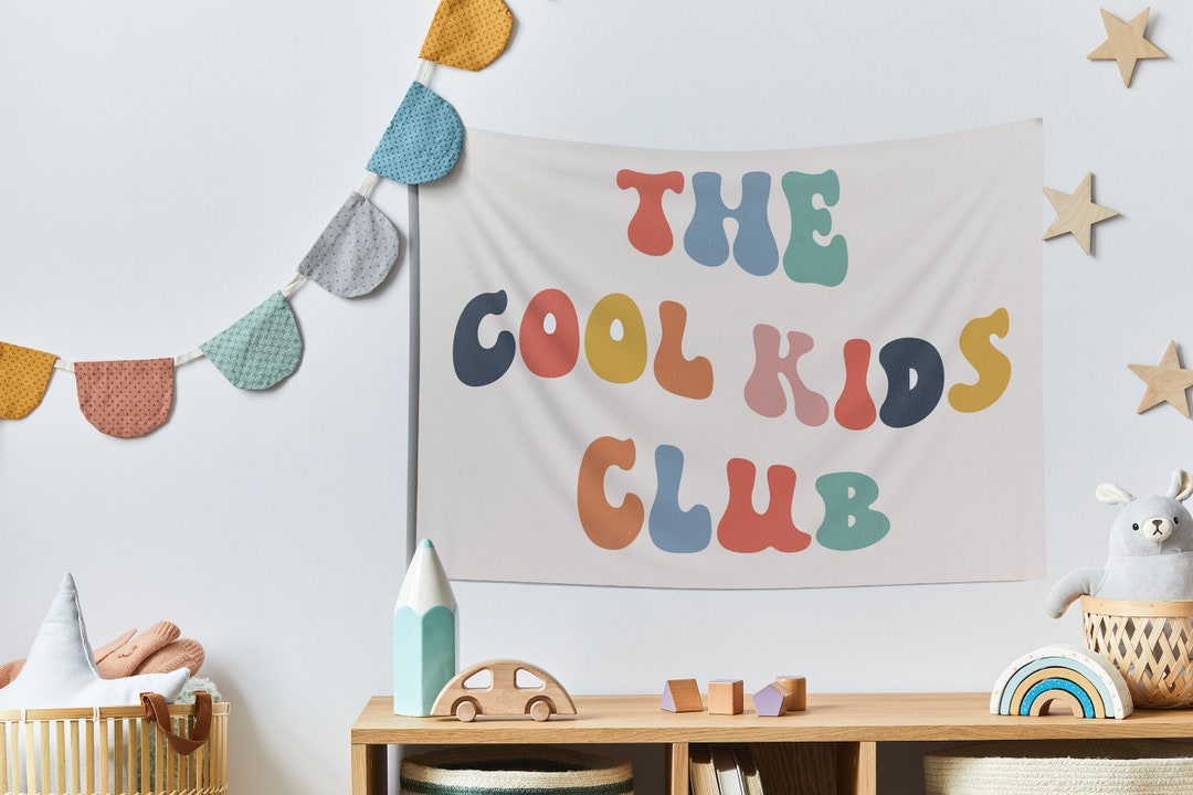 The Cool Kids Club Flag Play Room Decor Playroom Sign Play All Day Sign ...