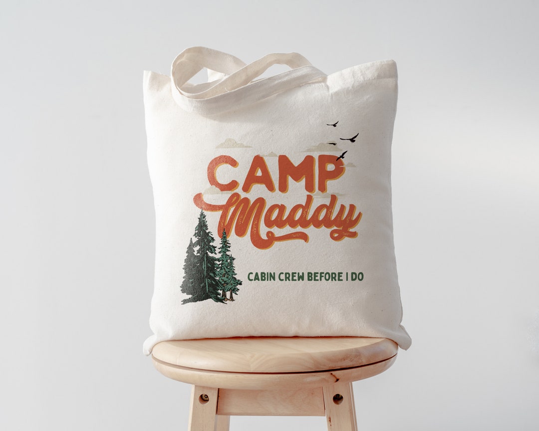 Custom Camp Bachelorette Tote Bag Camping Bachelorette Party Favors ...