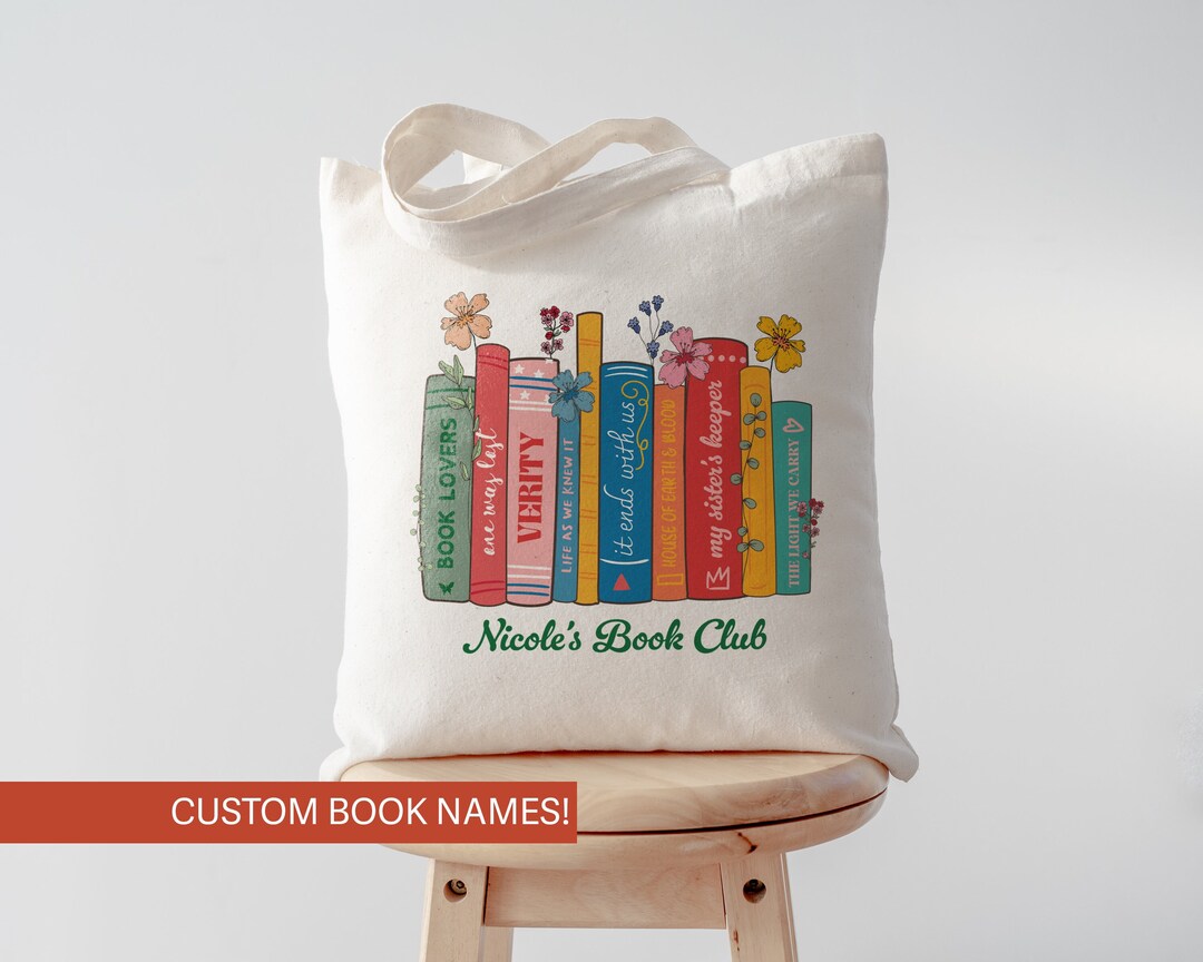 Custom Favorite Books Tote Custom Bookshelf Tote Booktok Merch Book ...