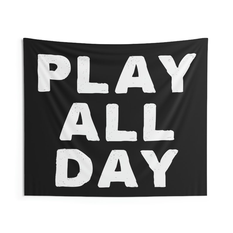 Play All Day Sign Playroom Wall Decor Playroom Sign Lets Play Sign ...