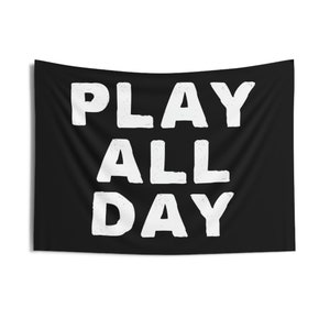 Play All Day Sign Playroom Wall Decor Playroom Sign Lets Play Sign ...