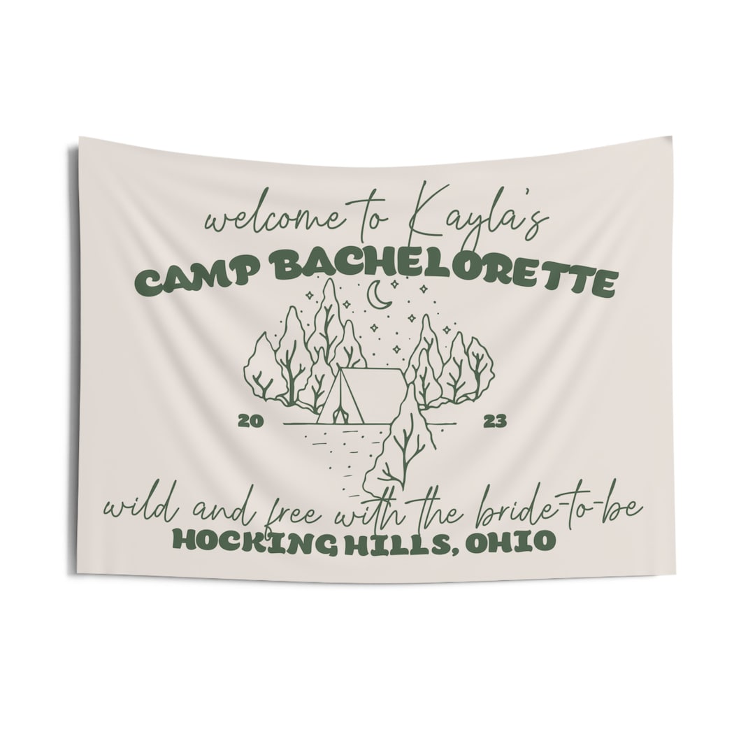 CUSTOM Tapestry Camp Bachelorette Banner Bachelorette Decor Custom ...