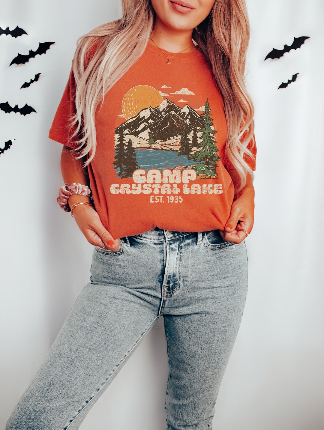 Retro Camp Crystal Lake Shirt Camping Shirt Halloween Shirt 80s Camp ...