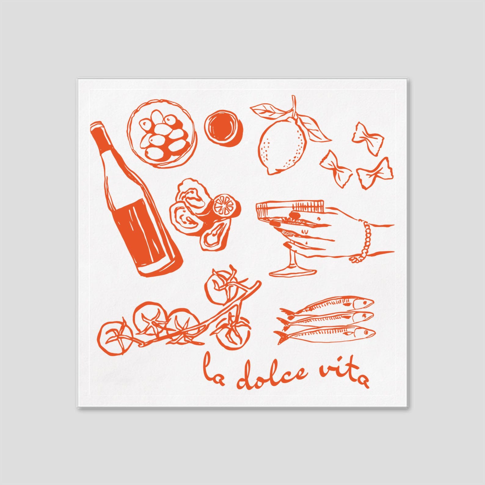 Italian Summer Napkin Italian Summer Bachelorette Decor Pasta Party ...
