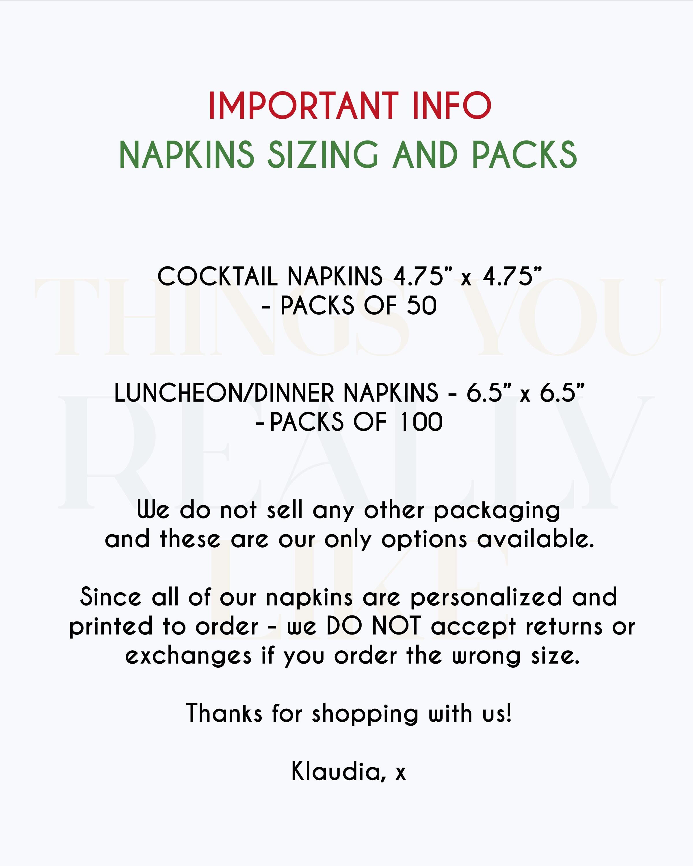 Italian Summer Napkin Italian Summer Bachelorette Decor Pasta Party ...