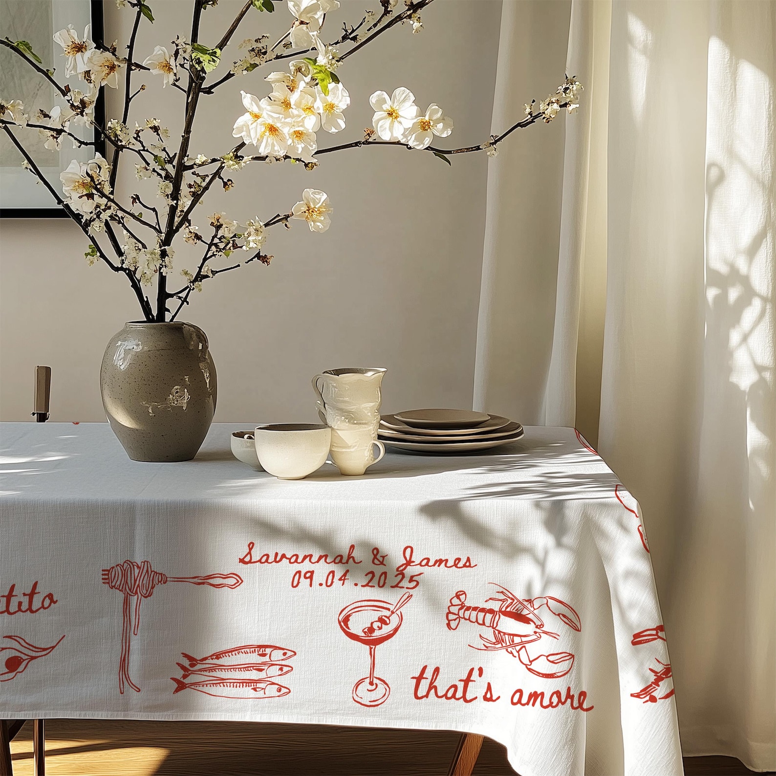 Custom Tablecloth Italian Summer Tablecloth Italian Wedding Decor ...
