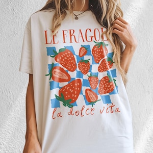 Fragole Shirt Strawberry Shirt Italian Market Shirt Tomato Girl Summer ...