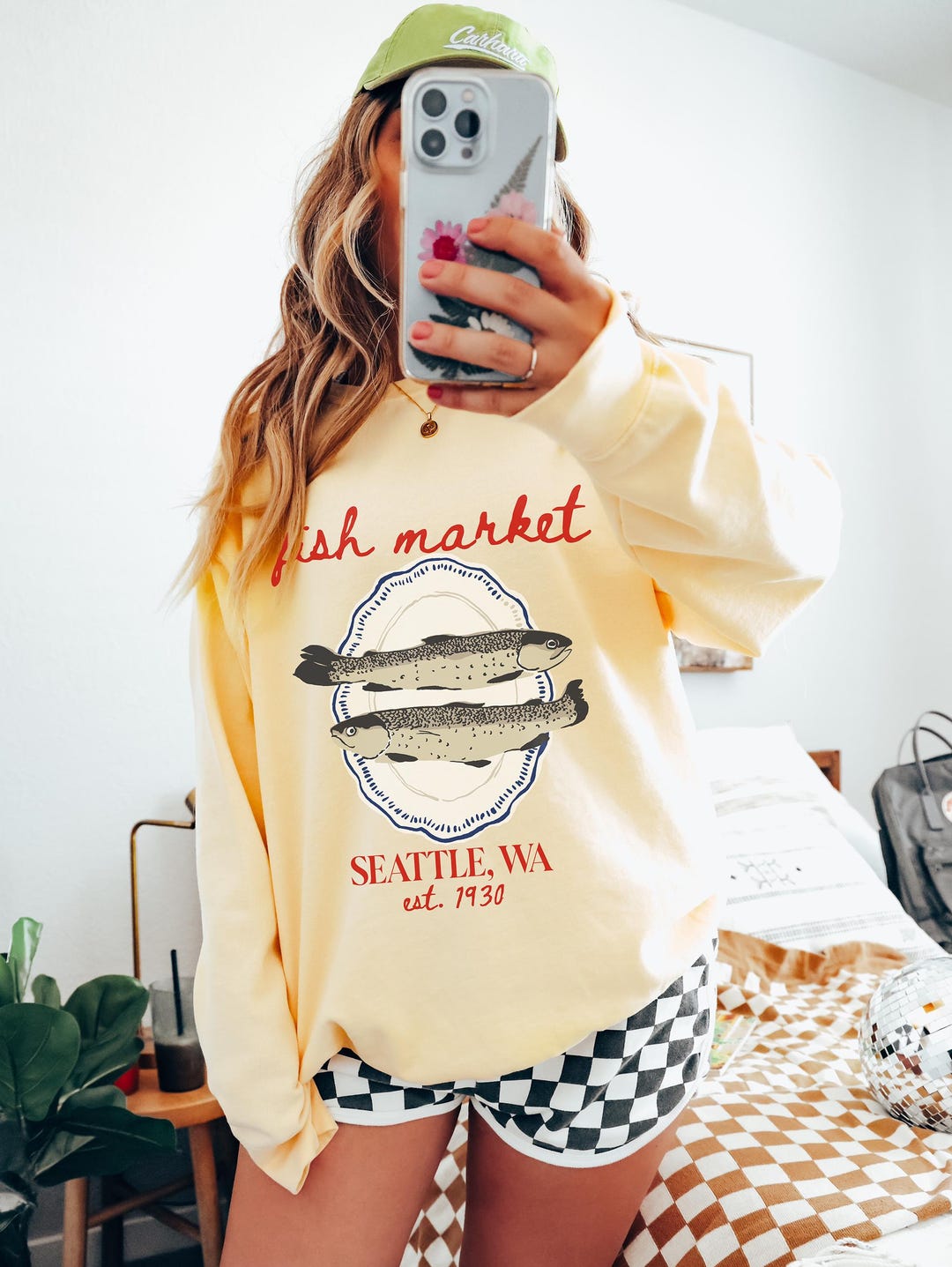 Fish Market Sardine Sweater Fish Sweatshirt Fisherman Aesthetic Top ...