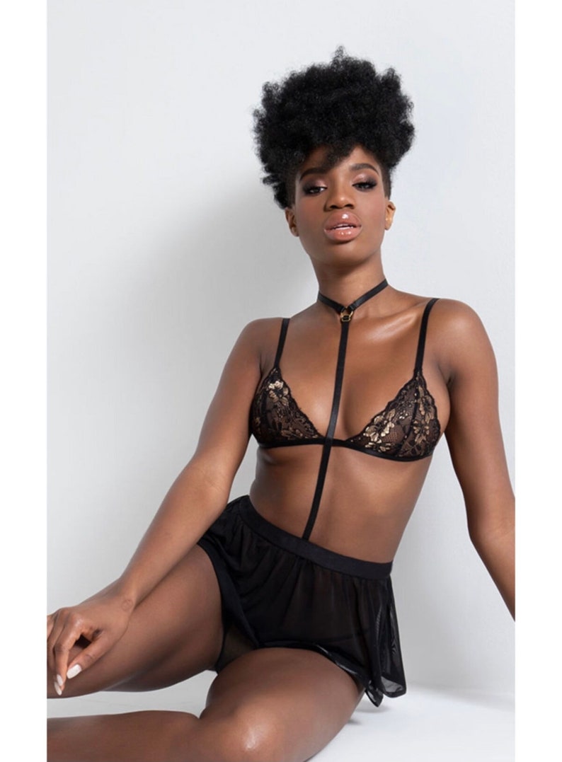 Sexy Black Lingerie Set Etsy