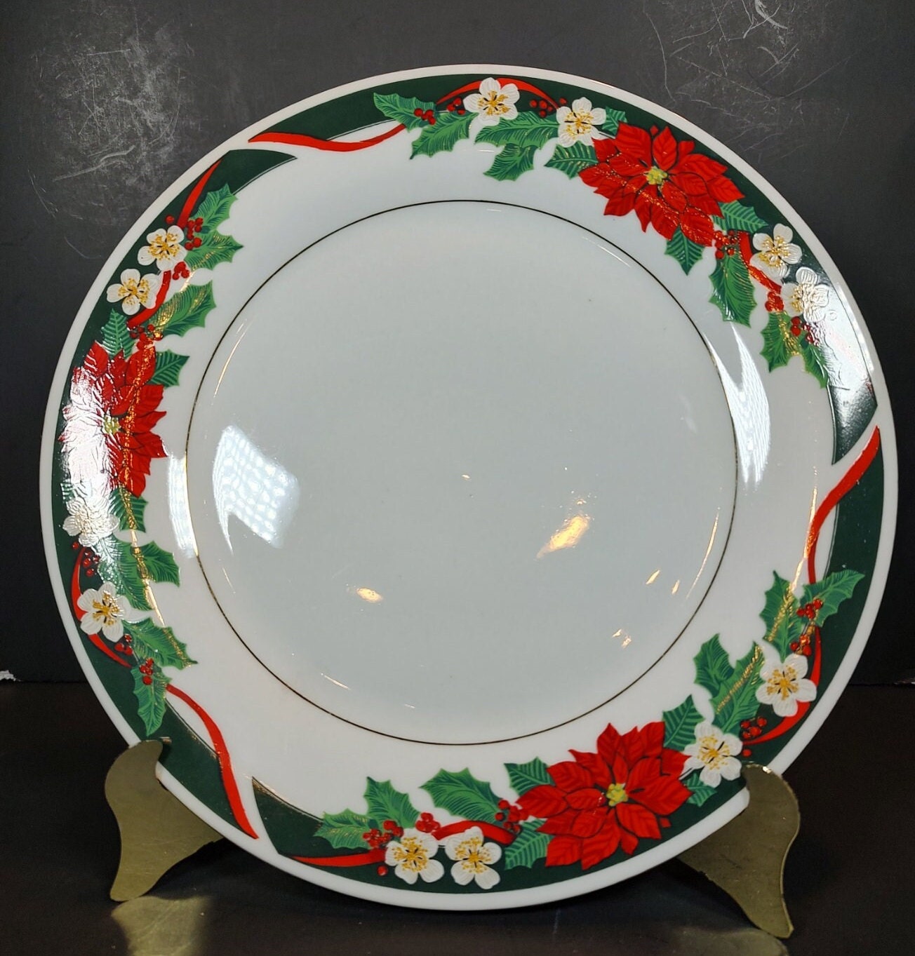 Tienshan Christmas Dinnerware. Pattern: Deck the Halls. Plates and ...