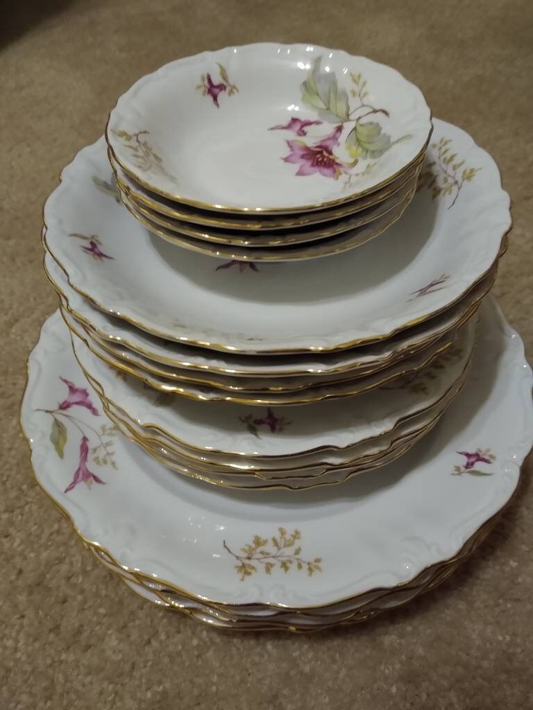 Treasure Chest Bavaria Germany China Dinnerware. Pattern: Aloha - Etsy