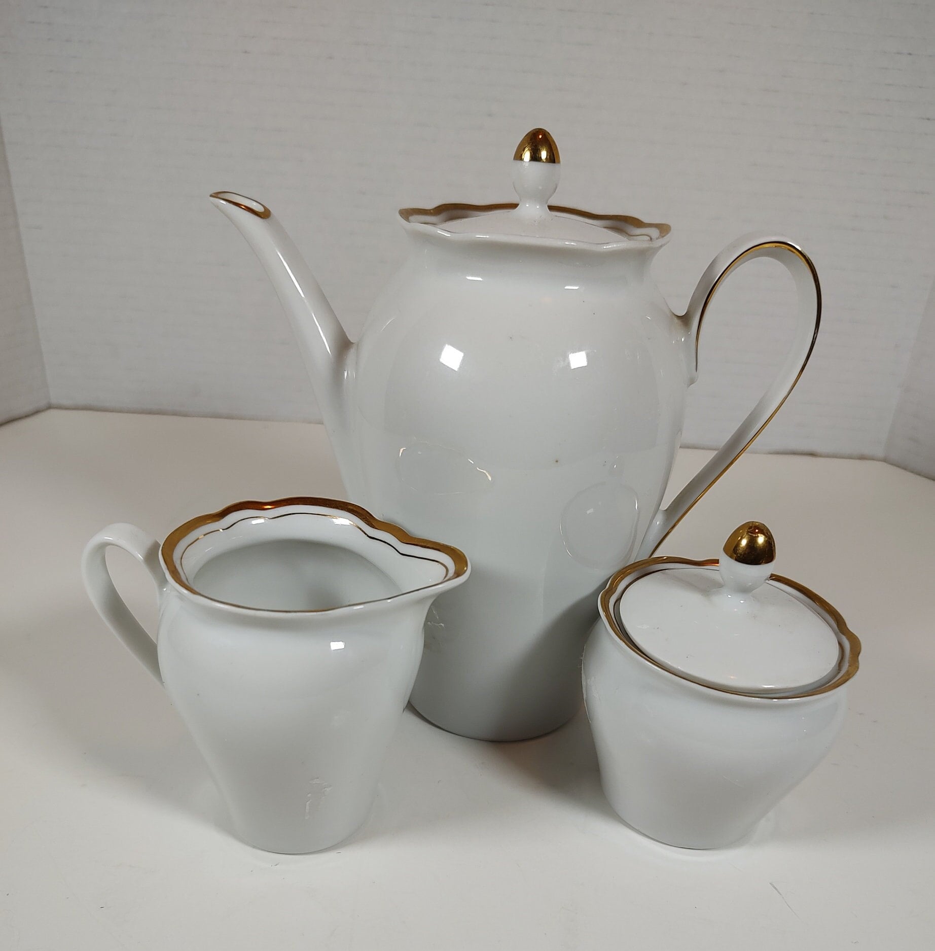Kahla German Democratic Republic. Pattern: KHL21 (gold Trim). 3-piece Tea Set. - Etsy