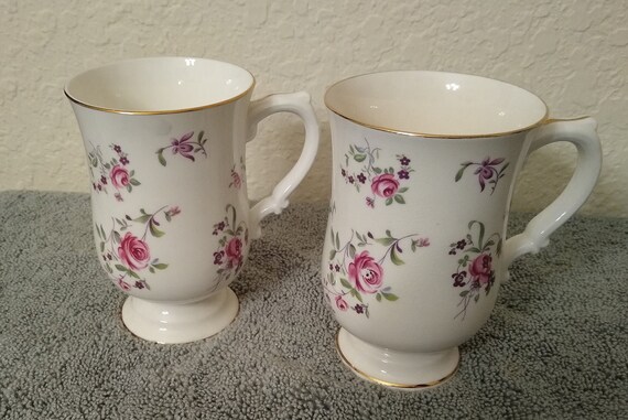 Vintage Royal Victoria Fine Bone China england. Pair of - Etsy