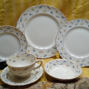 Federal Shape Syracuse China. Pattern: Suzanne. 6 Piece Place Settings ...
