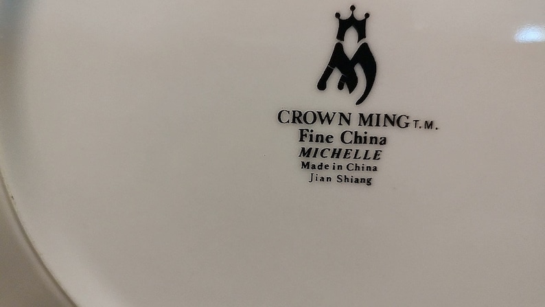 Crown Ming Fine China. Jian Shiang. Pattern: Michelle. - Etsy
